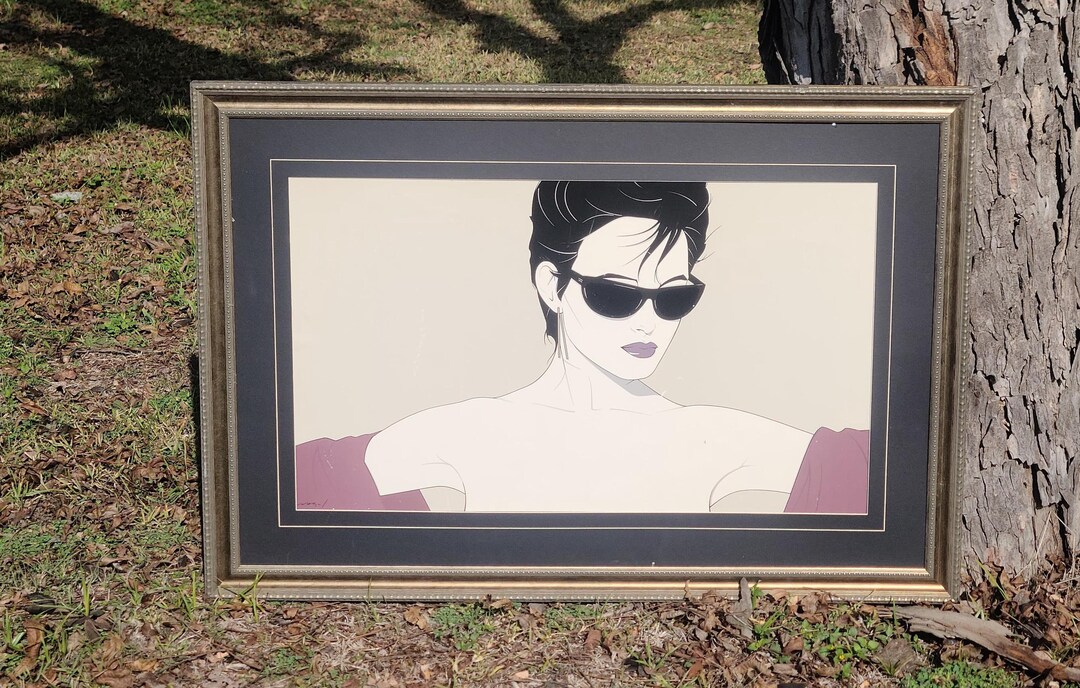 Vintage Large 30 X 44 Size David Nagel Print Woman in Sunglasses Retro ...