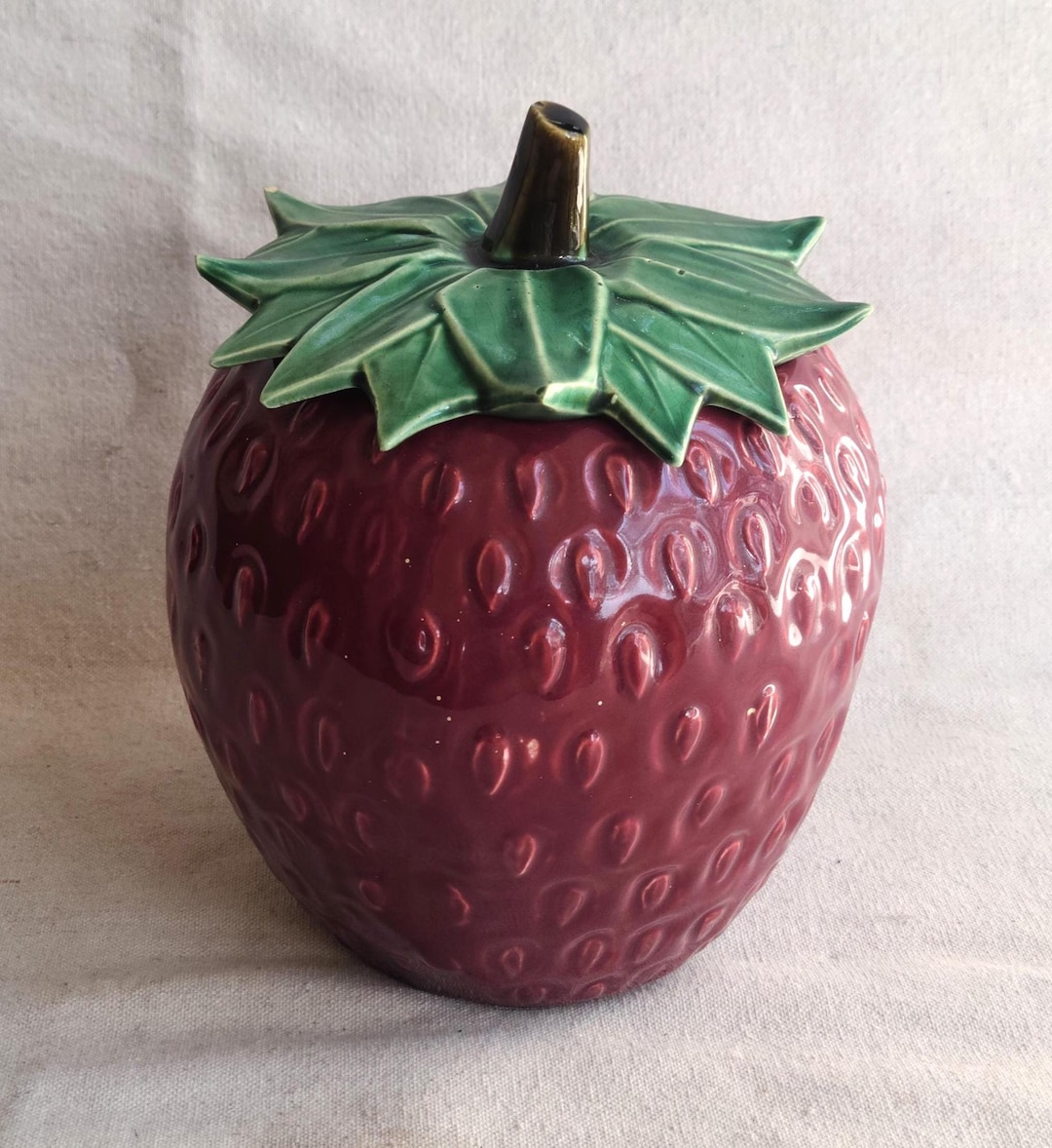 Vintage Mccoy Strawberry Cookie Jar - Etsy