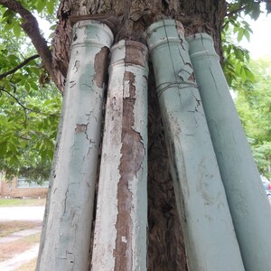 Antique Wood Porch Columns Set of 4 100 Year Old House in Texas ...