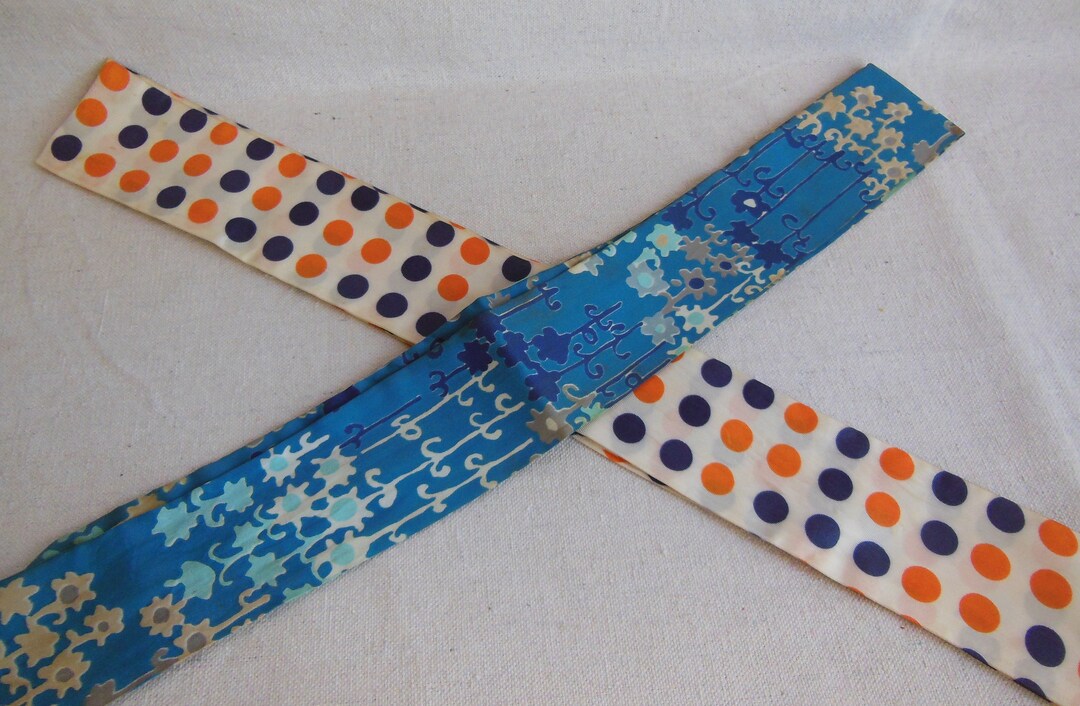 Vintage 1960s Set 2 Headbands the Real Deal Retro Hippie Chic Nylon Mod ...