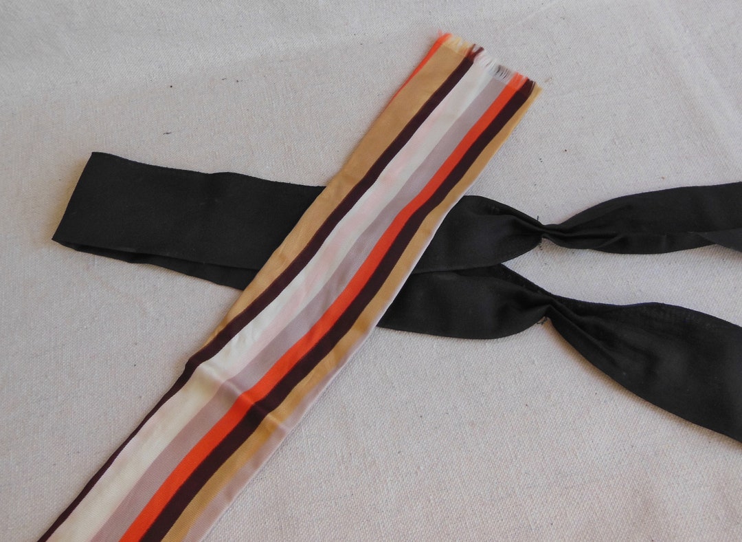Vintage 1960s Set 2 Headbands the Real Deal Retro Hippie Chic Nylon Mod ...