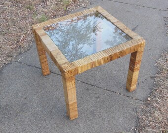 Raffia Side Table - Etsy
