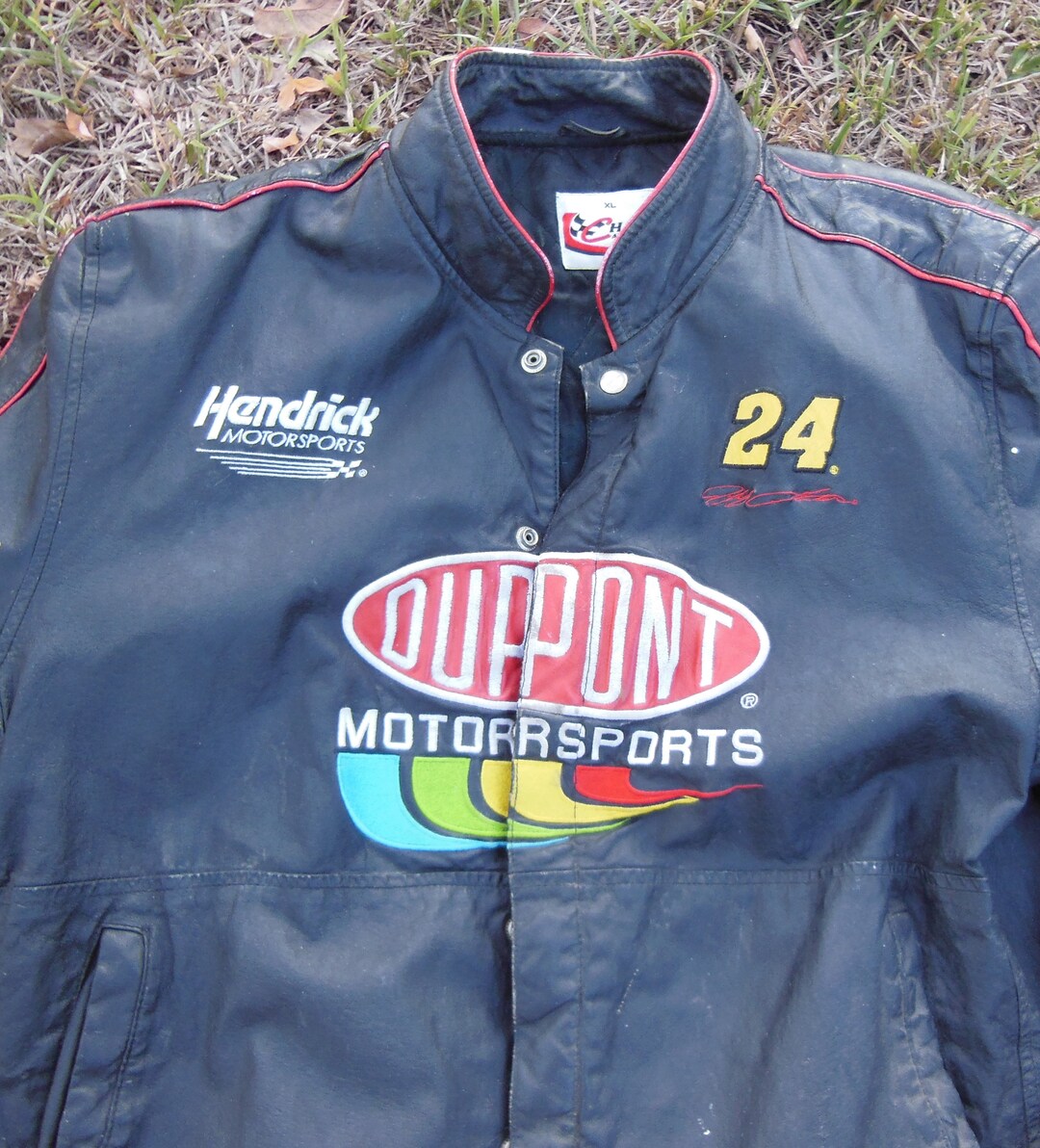 Vintage Dupont Motorsports Leather Jacket Nascar Auto Car Racing 1990s ...