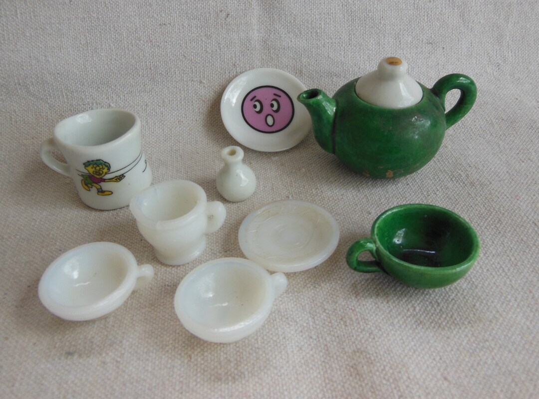 Vintage Miscellaneous Tea Set Pieces 10 Pieces Pretend Play Childs Tea ...