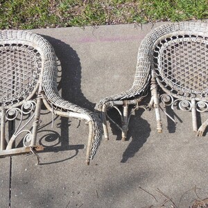 Antique Wicker Salvage Upcycle Pieces Parts Wicker Chairs Repurpose ...