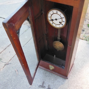 Antique Colonial Regulator Wood Wall Clock 41 in Tall - Etsy