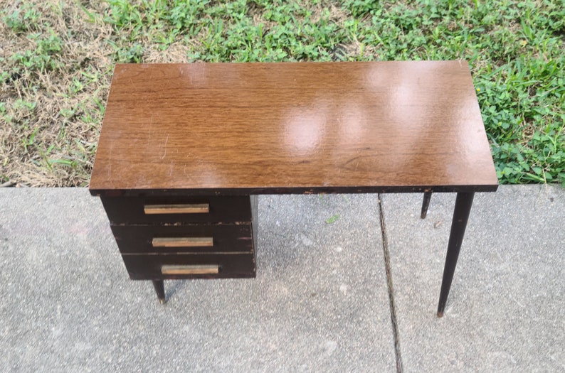 Tiny 14 in Vintage Mid Century Modern Salesman Sample Desk - Etsy