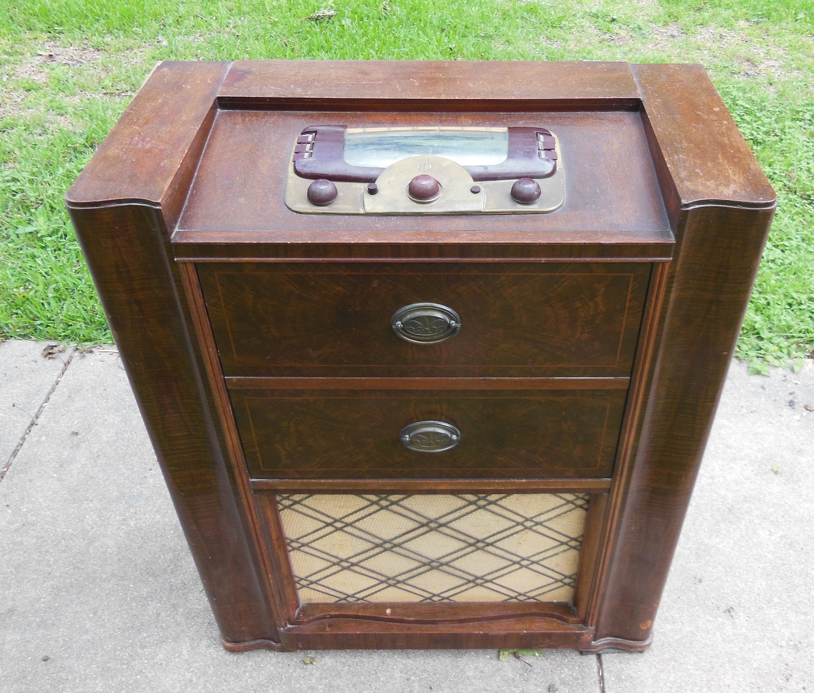 Antique Wood Radio Cabinet Zenith Art Deco Console Floor Tube | Etsy