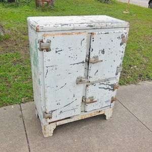 Antique Galvanized Metal Ice Box 1920s Refrigerator - Etsy