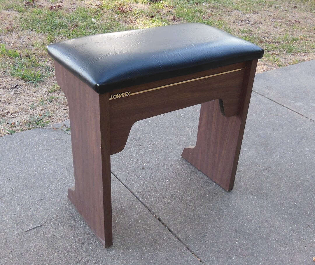 Vintage Piano Organ Bench Made by Lowrey Piano Stool With Sheet Music ...