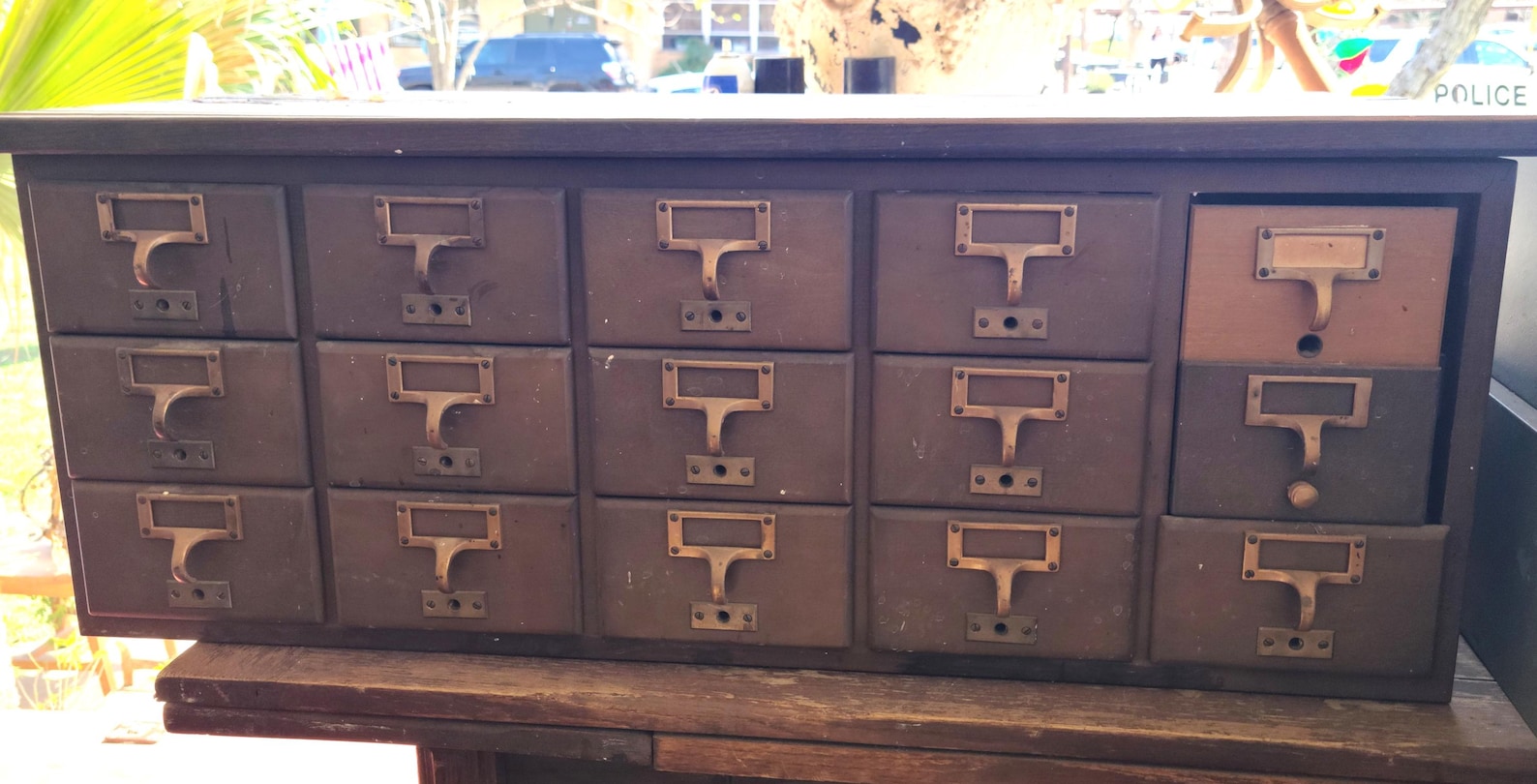 Wood 15 Drawer Cubby Storage Library Card Catalog - Etsy