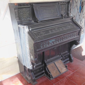 Antique 1800 Organ Wood Carved Victorian Era Eastlake Pattern Pump ...