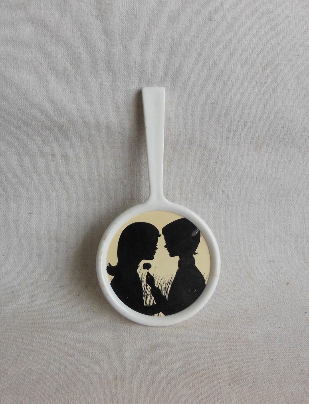 Vintage 1970s 1960s Hand Mirror Teen Tween Vanity Dressing Table ...