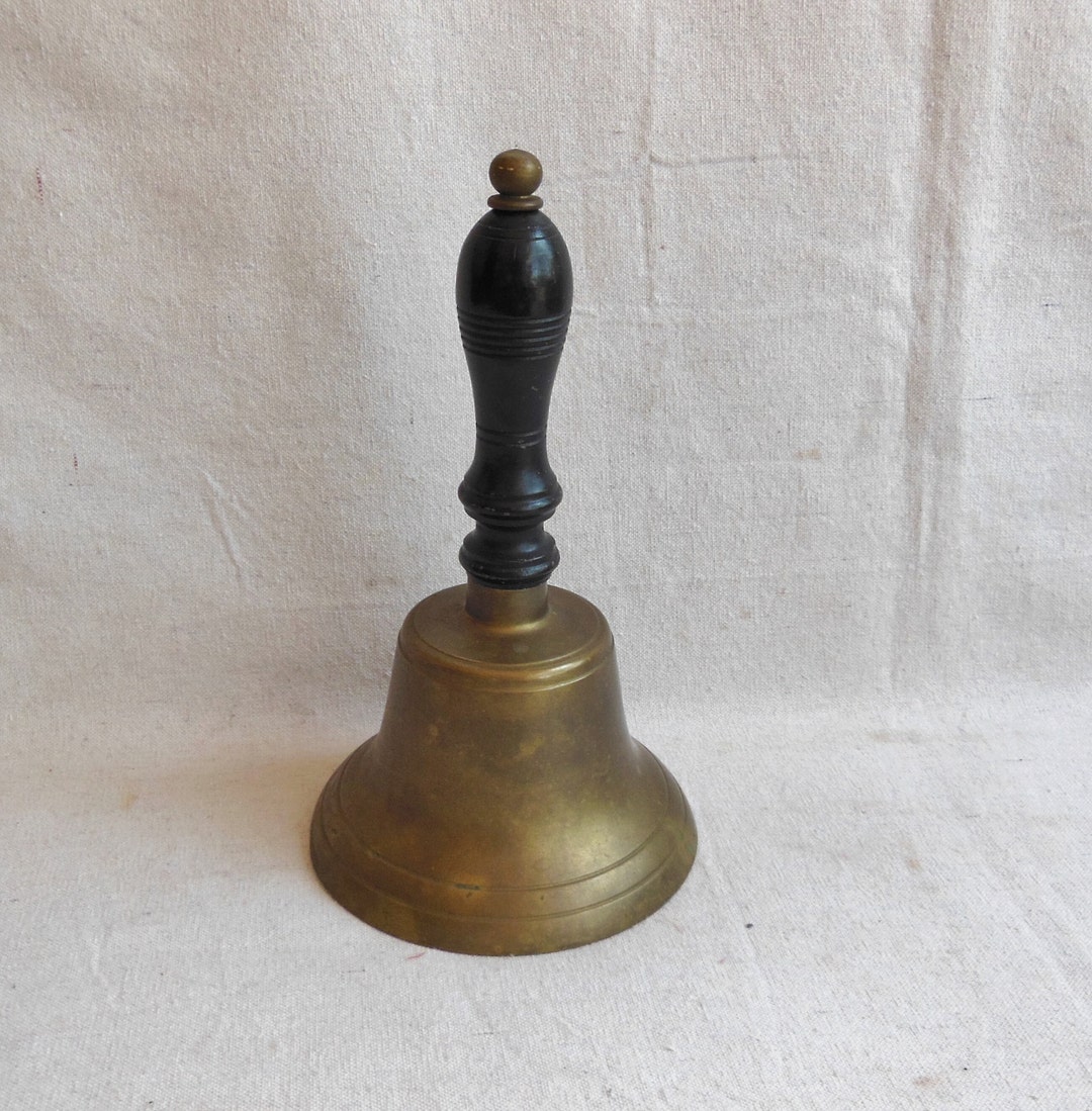 Vintage Brass School Bell Rural School Old Time School Recess Bell ...