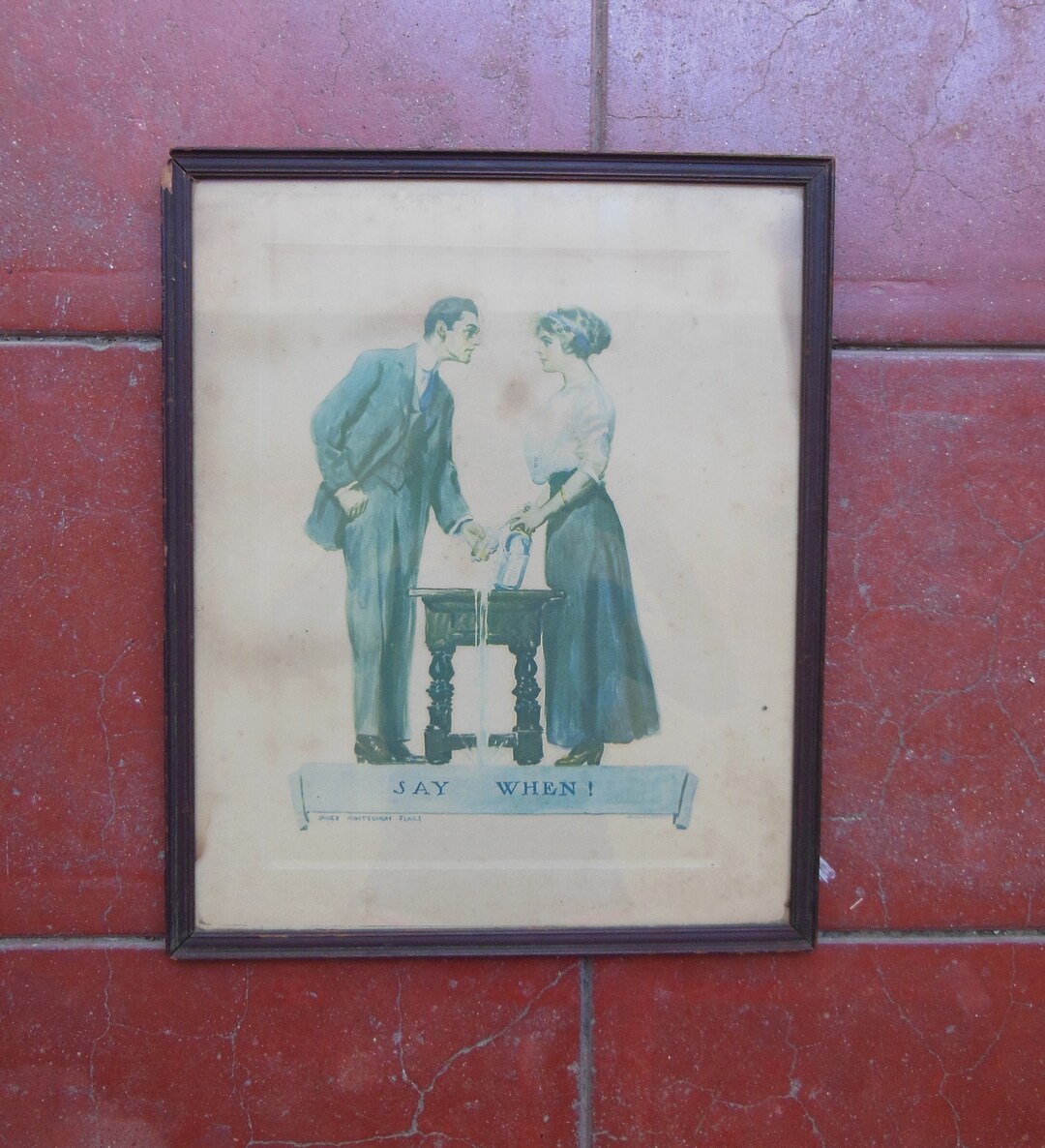 Vintage "say When" James Montgomery Flagg Print - Etsy
