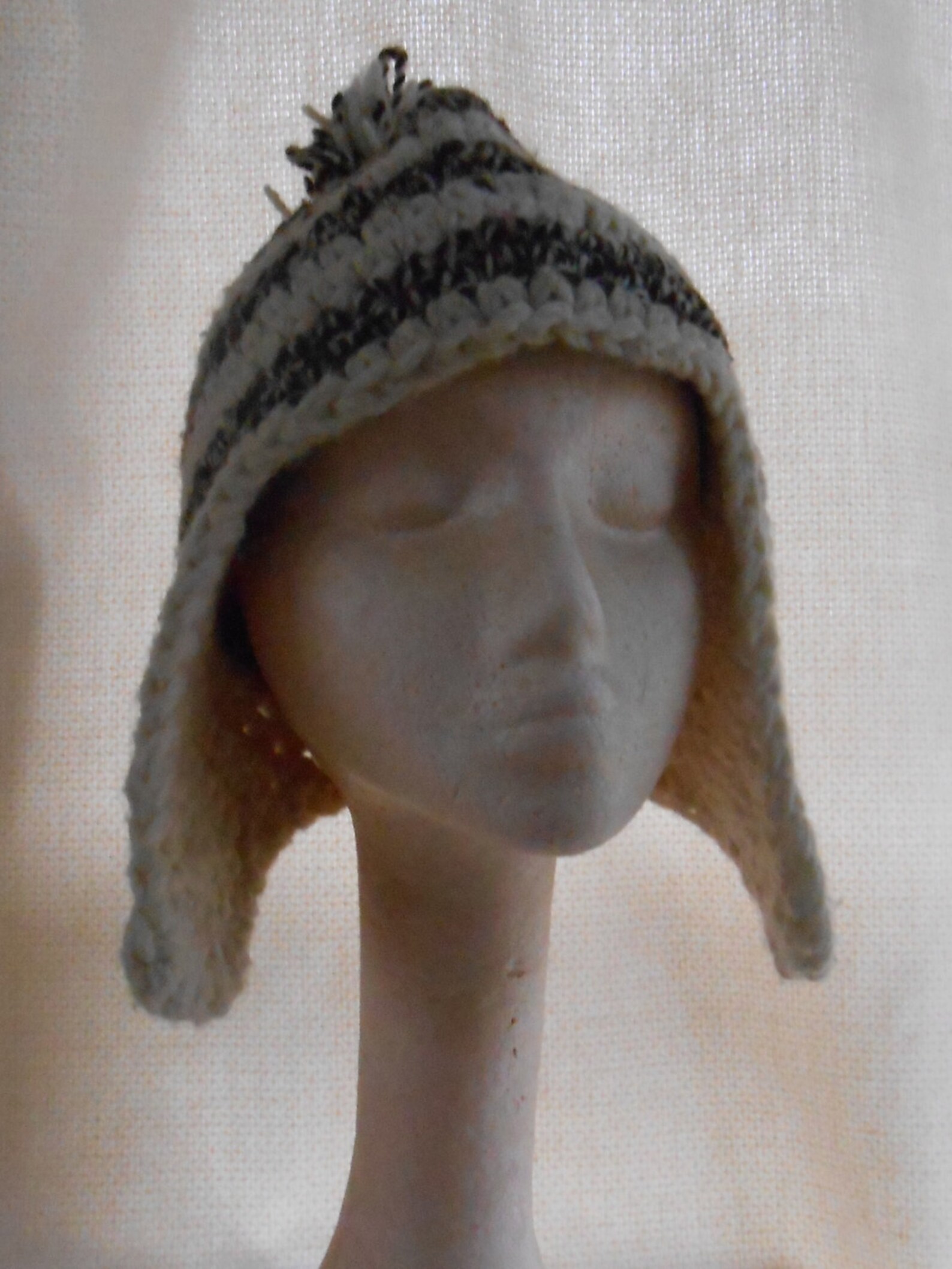 Vintage Handmade Beanie With Earflaps and Pom Pom Top - Etsy