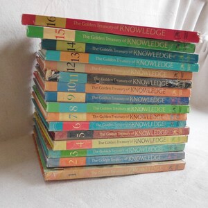 Vintage 1961 Golden Treasury of Knowledge Complete Set Volume 1 - 16 ...