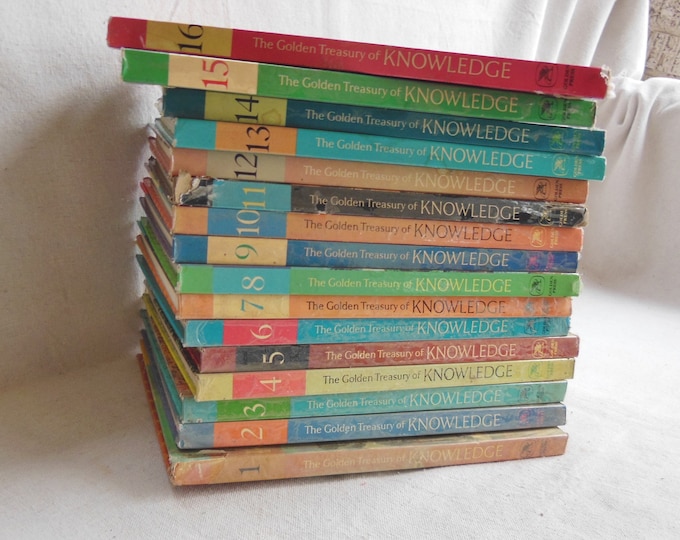 Vintage 1961 Golden Treasury of Knowledge Complete Set Volume 1 - 16 ...