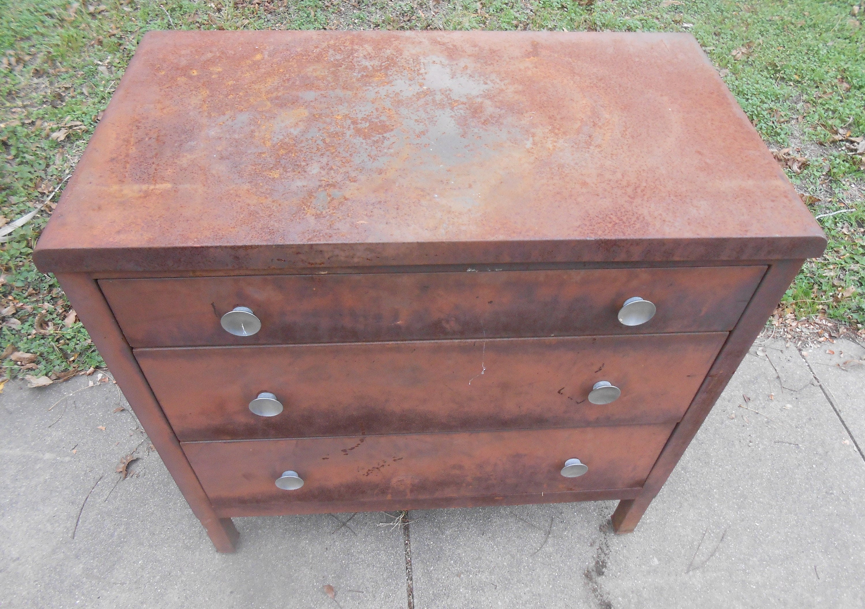 Antique Industrial Metal Heavy Duty Chest of Drawers Dresser | Etsy