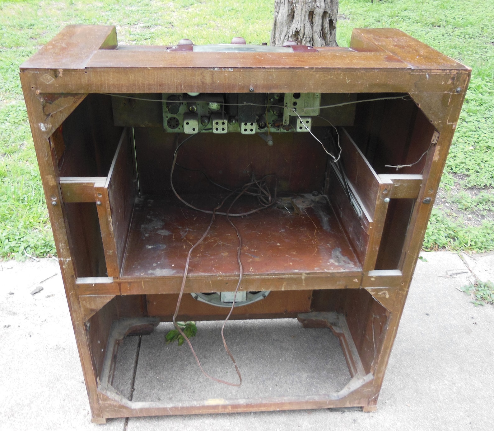 Antique Wood Radio Cabinet Zenith Art Deco Console Floor Tube | Etsy