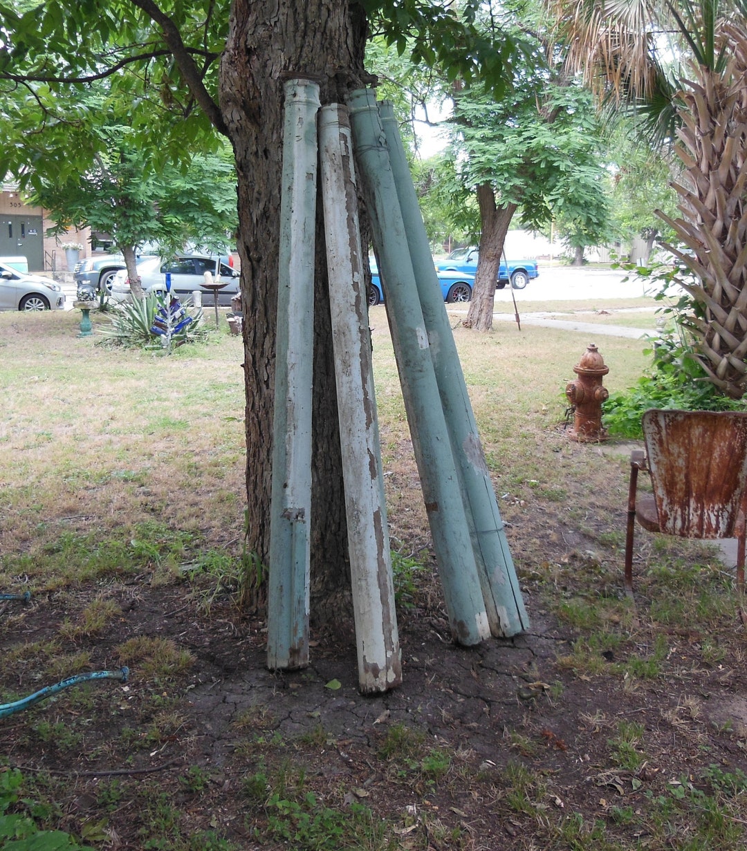 Antique Wood Porch Columns Set of 4 100 Year Old House in Texas ...