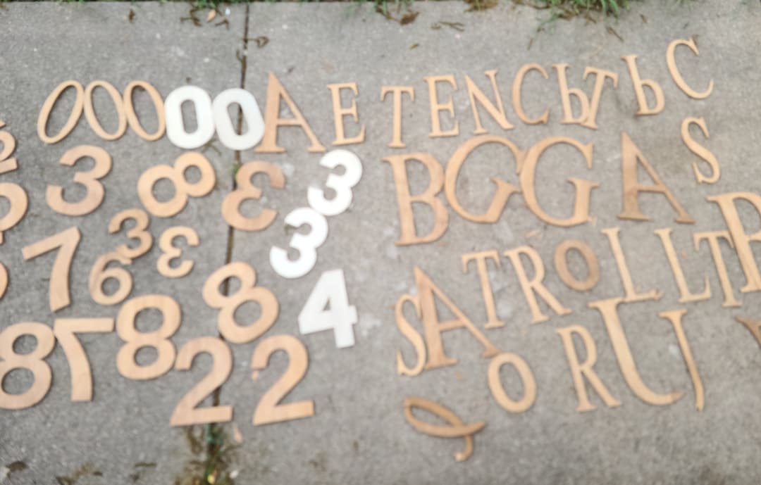 Vintage Wood Letters Numbers Alphabet Crafters Artist Supply Wooden ...