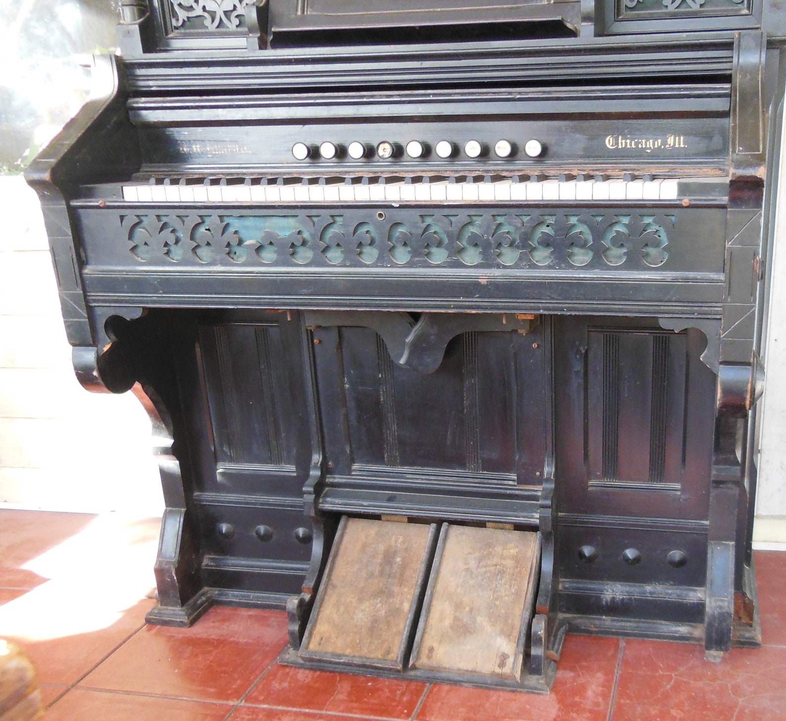 Antique 1800 Organ Wood Carved Victorian Era Eastlake Pattern Pump ...