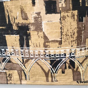 Vintage Robert Bushong Wall Hanging Heavy Linen Tapestry Earth Tones ...