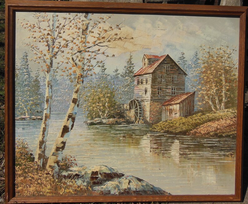 Vintage John W Jones Original Art Large Oil Painting 26 X 22 - Etsy