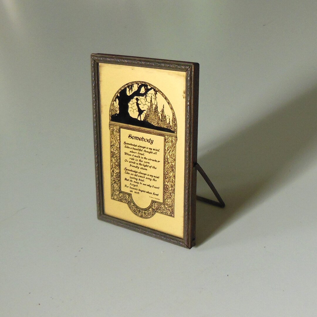 Antique Free Standing Plaque 1920s Emma E Kohler Art Deco Framed ...