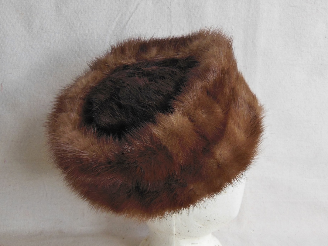 Vintage Mink Fur Pillbox Hat Designer Monsieur X Paris New York - Etsy