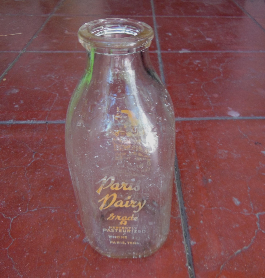 Vintage Paris Dairy Milk Bottle Tennessee - Etsy