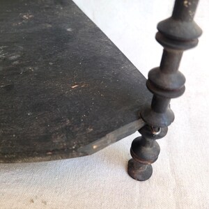 Antique Handmade Folk Art Spool Corner Shelf Wall Hung 3 Tier Display ...