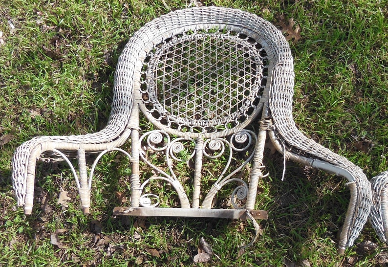 Antique Wicker Salvage Upcycle Pieces Parts Wicker Chairs - Etsy