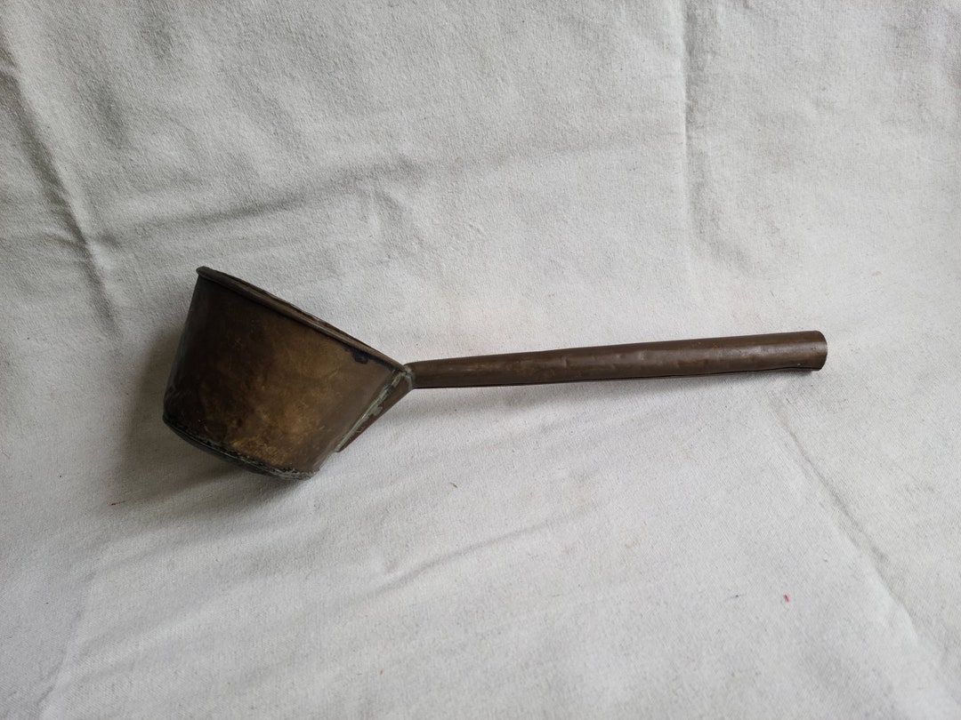 Antique Handmade Copper Ladle Dipper Scoop Hand Forged Copper Drinking ...