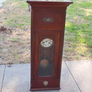 Antique Colonial Regulator Wood Wall Clock 41 in Tall - Etsy