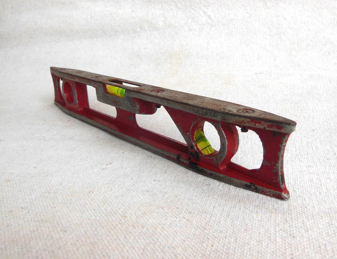 Vintage Metal Level 9 in Small Size Carpentry Building Woodworking Tool ...