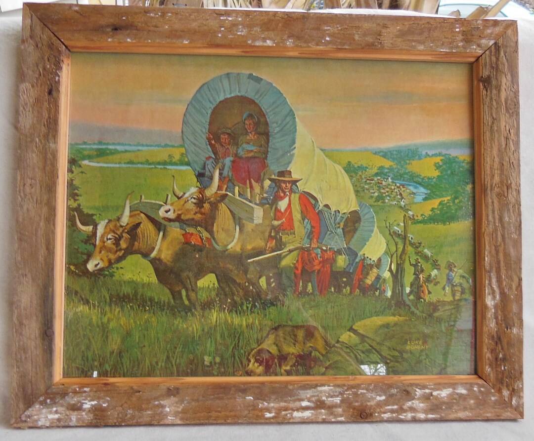 Vintage Luke Doheny Lithograph the Way Westward - Etsy