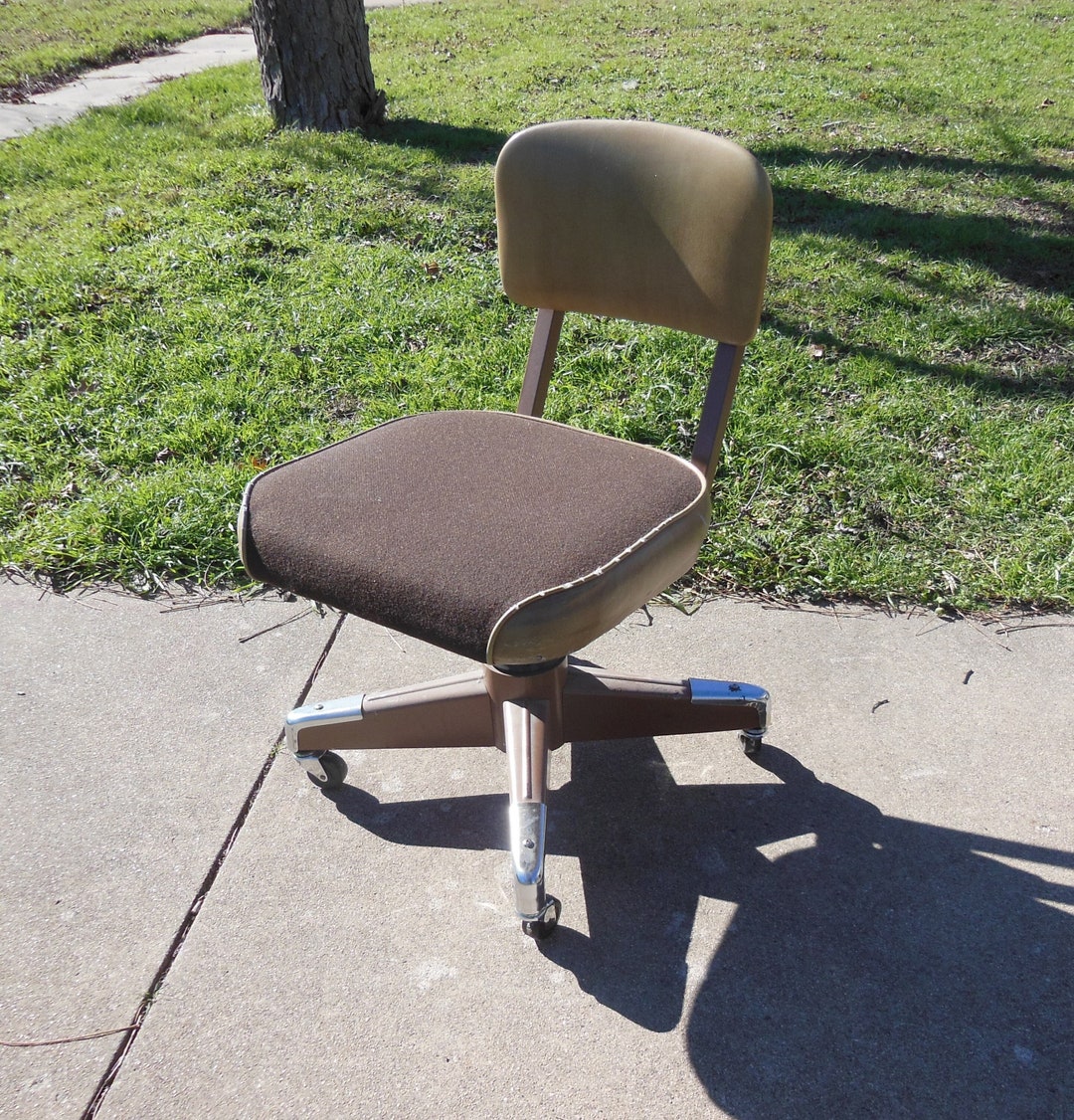 Vintage Mid Century Modern Office Chair Rolling Tanker Steelcase ...
