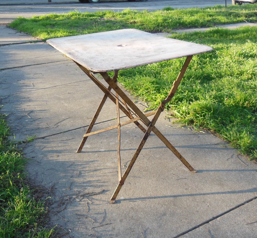 Antique 1880s French Iron Table Victorian Era Indoor Outdoor Table for ...