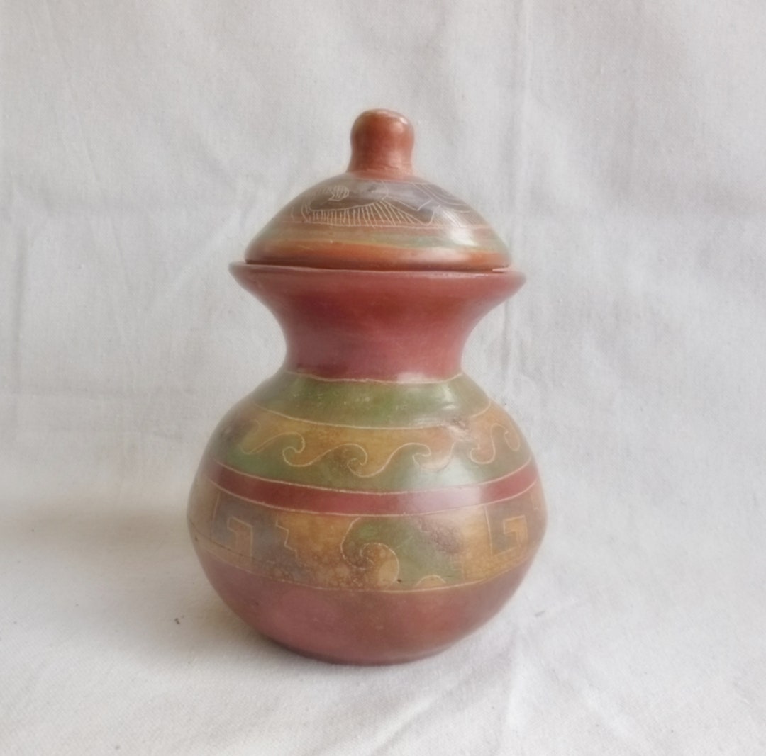Antique Earthenware Navaho Native American Pottery Red Clay Jar With ...