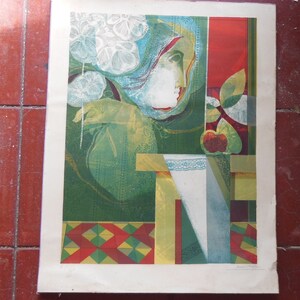 Vintage EP Print Signed by Alvar Artist Proof Alvar Sunol Modern Art ...
