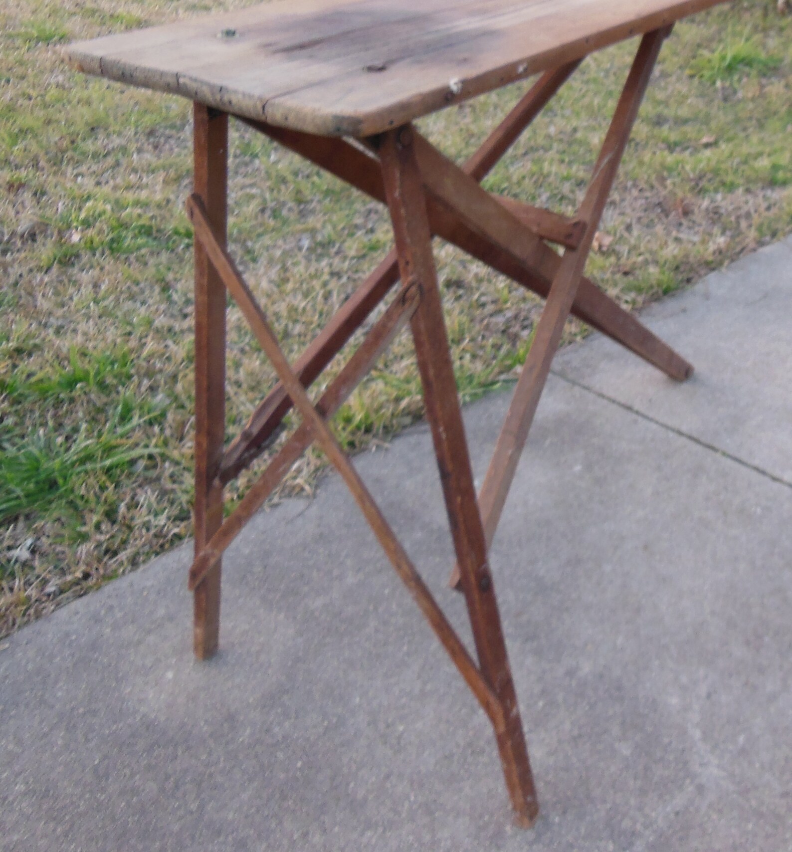 Antique Wood Ironing Board Fold up Collapsible Wooden Table - Etsy