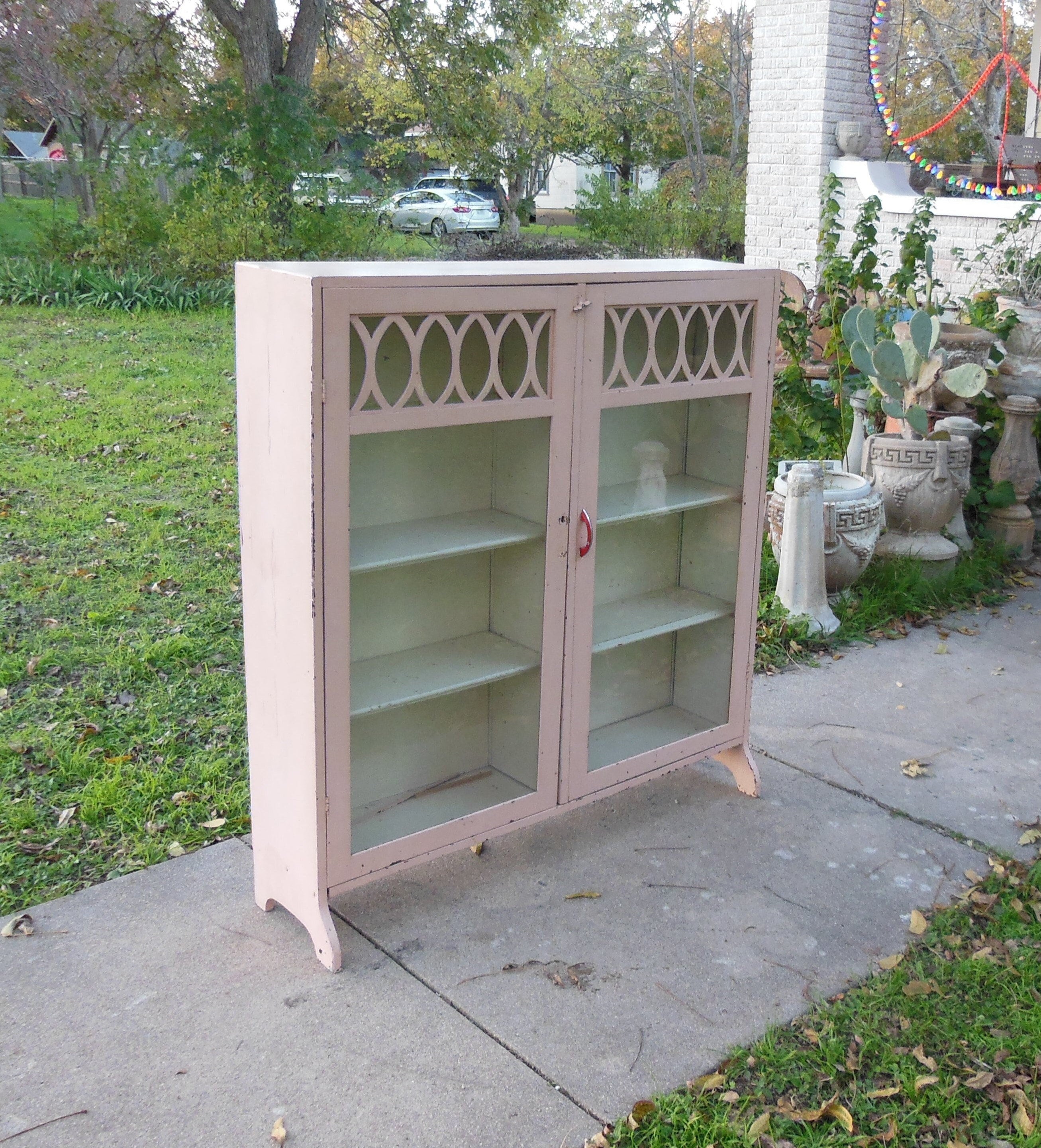 Pink china cabinet store