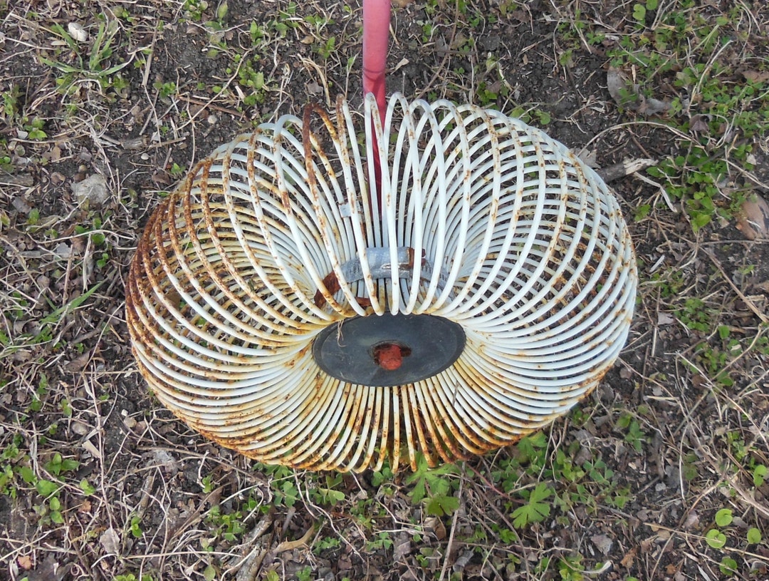 Vintage Metal Pecan Picker Upper Nut Gathering Gatherer Rolling Metal ...