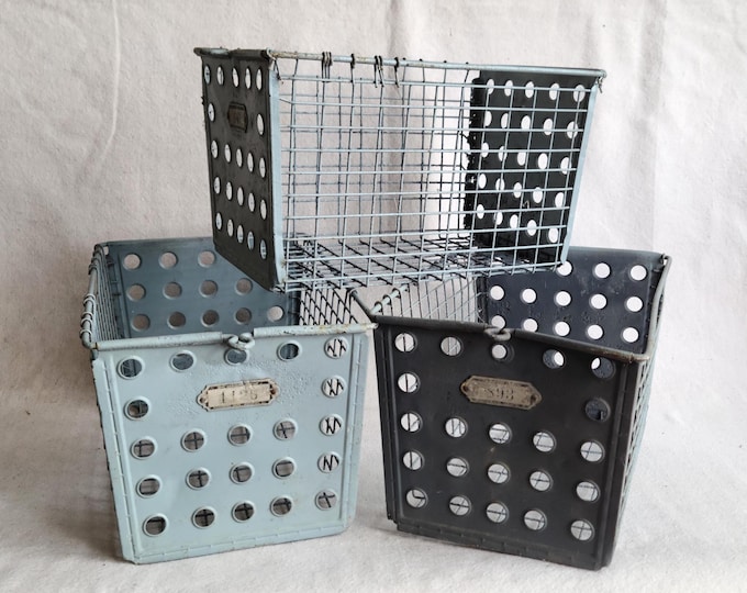 Vintage Gym Locker Metal Baskets - Etsy