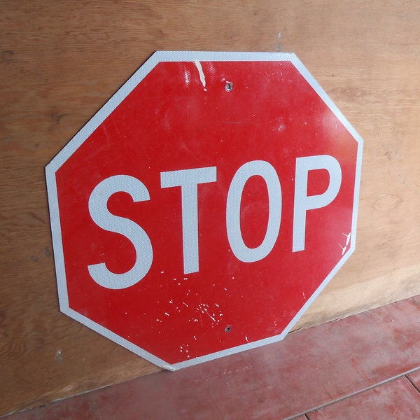 Vintage Stop Sign - Etsy