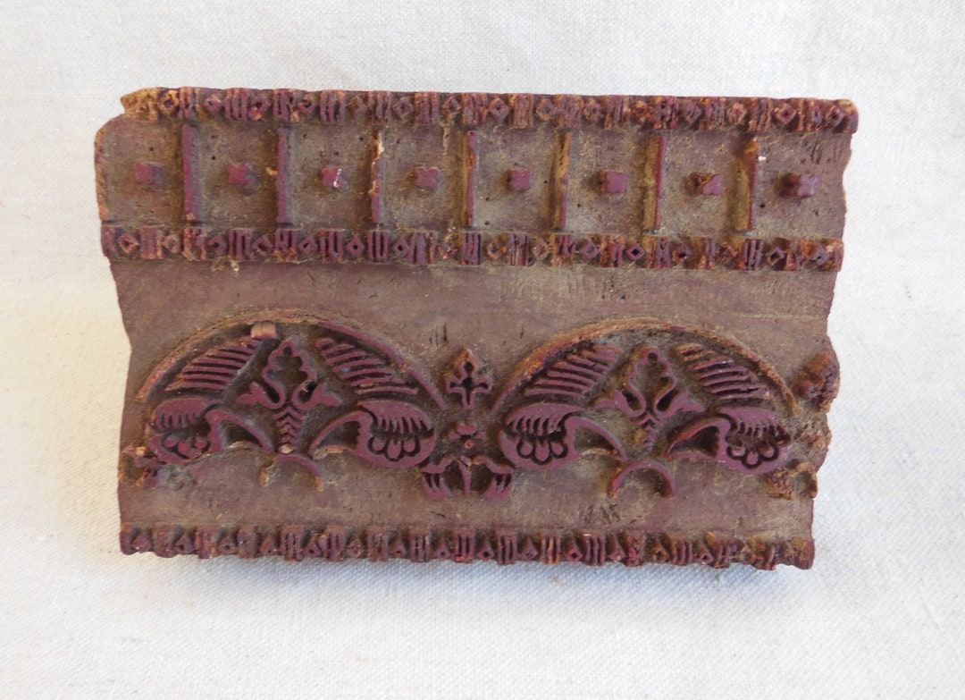 Vintage Carved Wood Block Printer Ornate Wood Cut Design Wallpaper ...