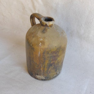Antique 1800s Stoneware Pottery Jug Whiskey Water Jug Rustic Primitive ...