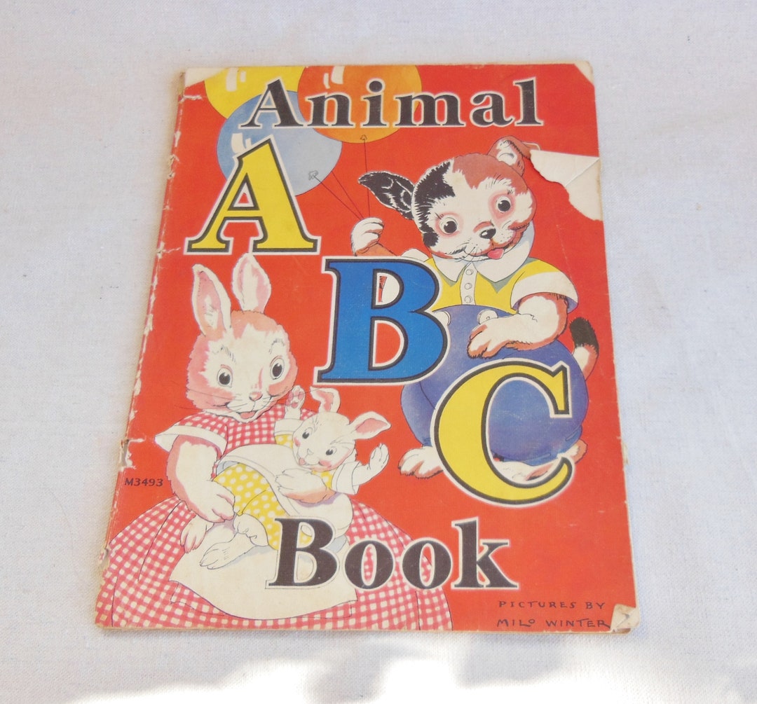 Antique 1935 Animal ABC Book Merrill Publishing - Etsy